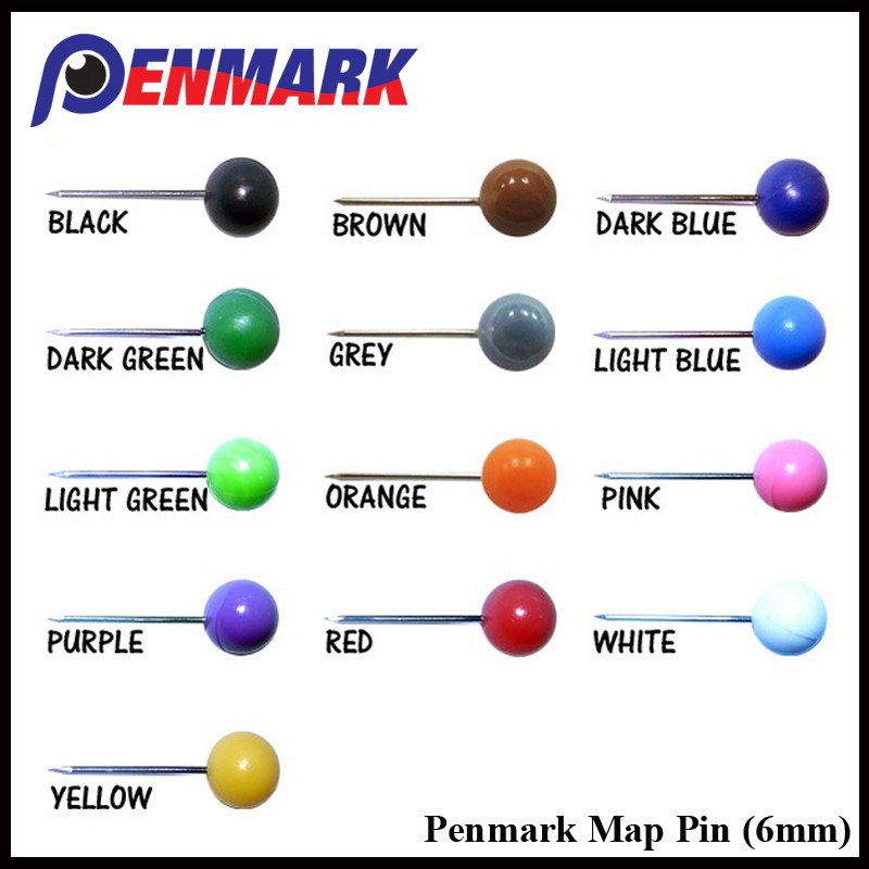 Penmark Map Pin (6mm) - Prosperin Marketing Sdn Bhd